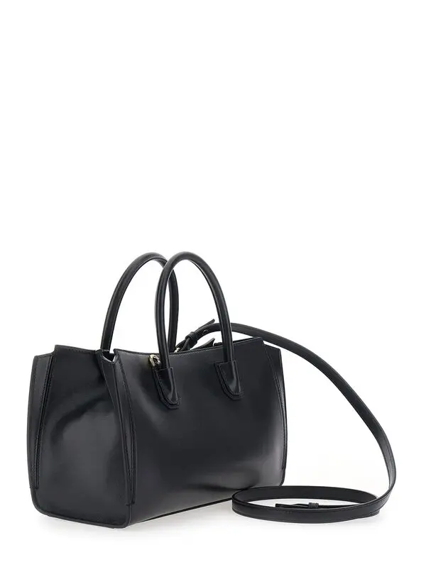 Givenchy Handbag With Logo Detail On The Front In Leather For - Black