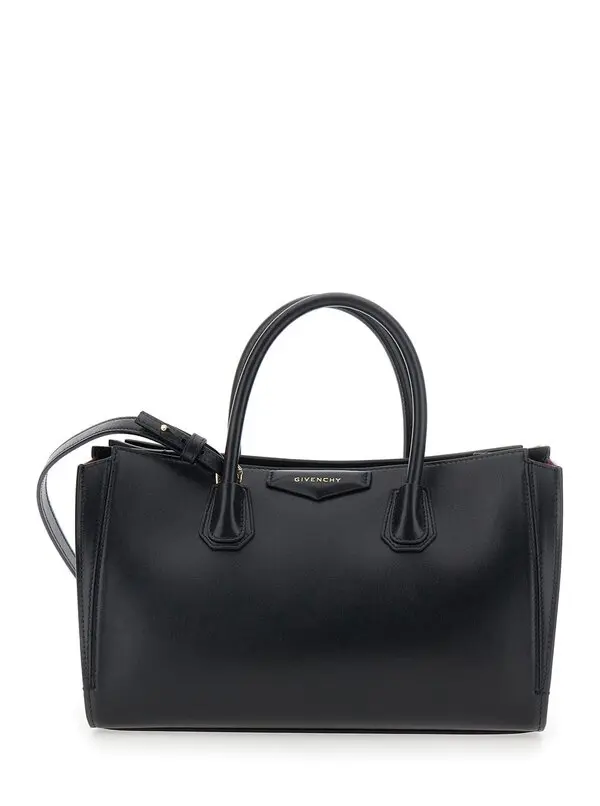 Givenchy Catch All' Handbag With Adjustable And Removable Shoulder Strap And Logo Patch On The Front In Leather For - Black