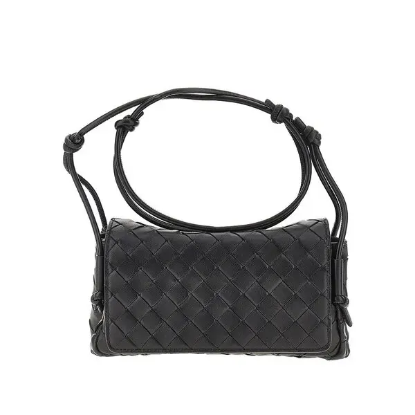 Bottega Veneta Notturno' Intrecciato Nappa Leather Pouch - Black