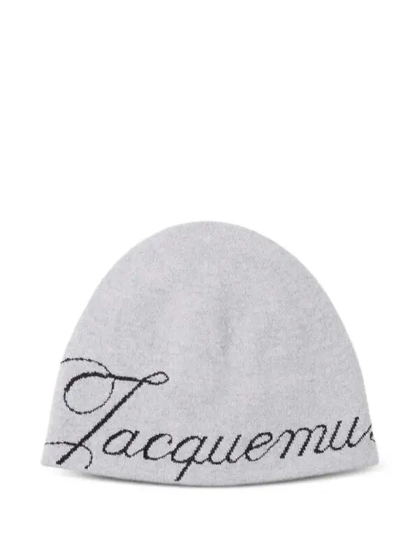 Jacquemus The Atelier Logo Beanie - Gray