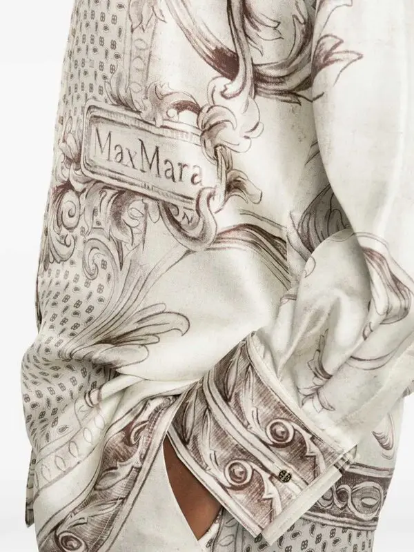 Max Mara Printed Silk Twill Shirt - Multicolor