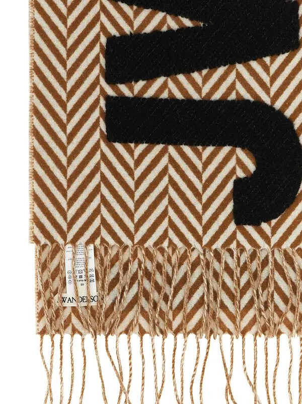 JW Anderson J.w.anderson 'herringbone Logo' Scarf