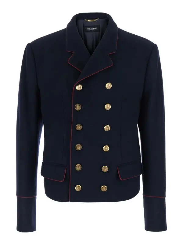 Dolce & Gabbana Napoleon Jacjet Wool Piping
