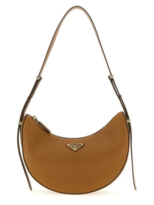 Prada Arqué Shoulder Bag - Brown