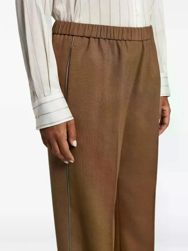 Peserico Piped-trim Elasticated-waistband Trousers