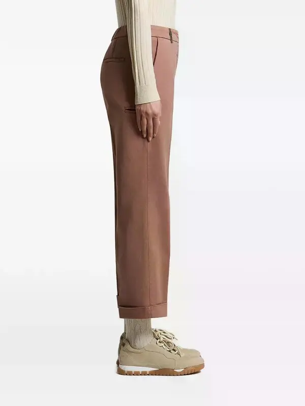 Peserico Pressed-crease Turned-up Trousers