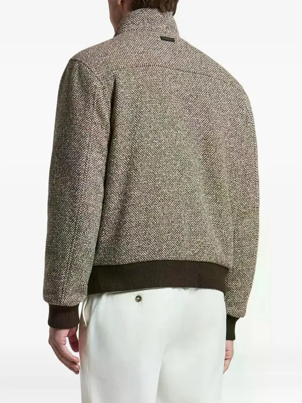 Peserico Herringbone-pattern Bomber Jacket