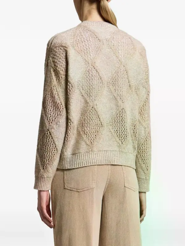 Peserico Argyle Open-knit Sweater