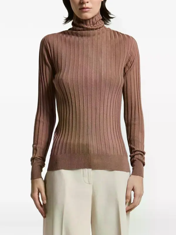 Peserico Ribbed Roll-neck Sweater