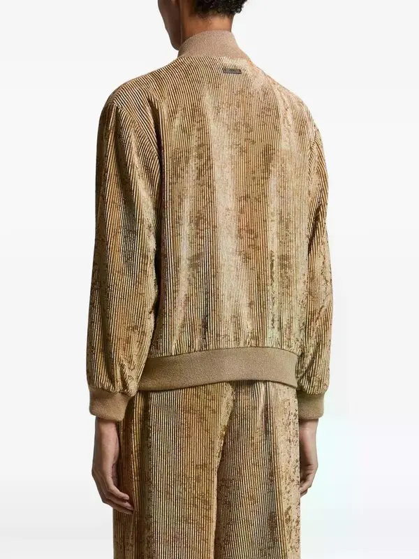 Peserico Plissé-effect Bomber Jacket