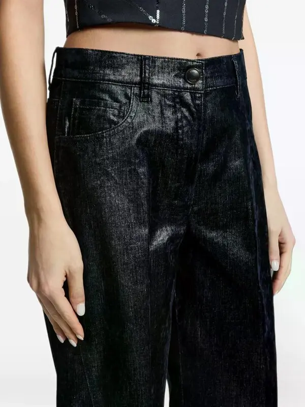 Peserico Metallic-effect Pleated Trousers
