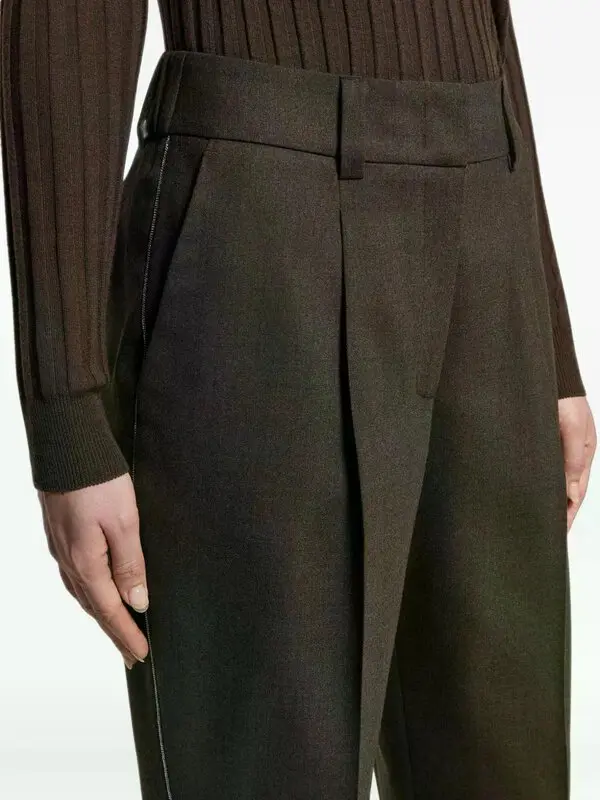 Peserico Beaded-trim Pleated Trousers