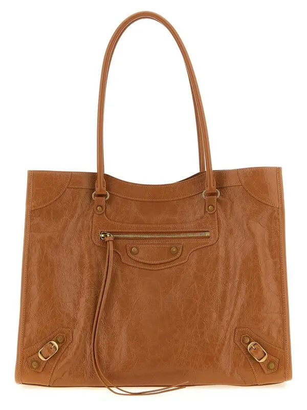 Balenciaga Tote Le City M' Shoulder Bag - Brown