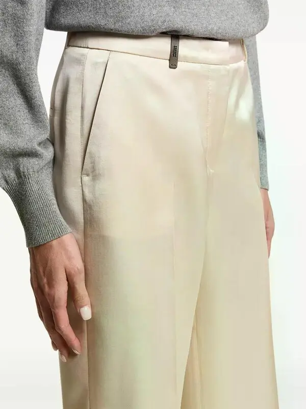 Peserico Satin-finish Wide-leg Trousers