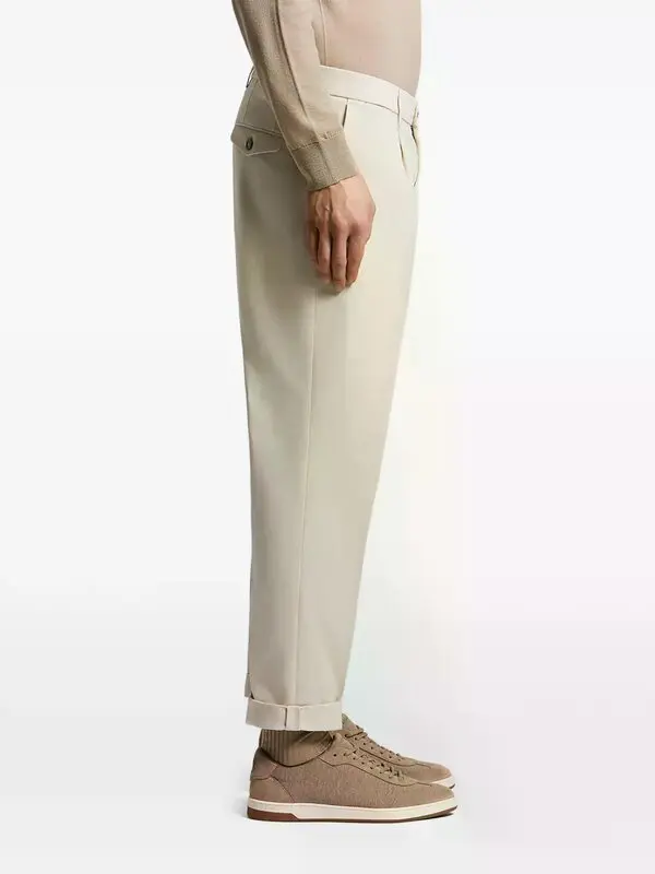 Peserico Pleated Turn-up Trousers
