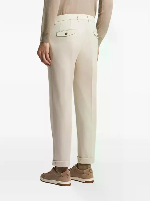 Peserico Pleated Turn-up Trousers