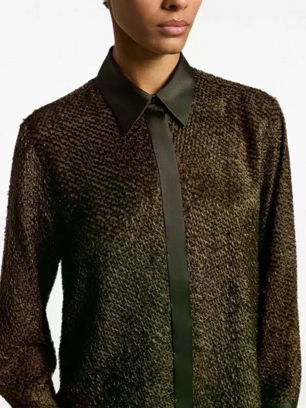 Peserico Textured-finish Long-sleeve Shirt