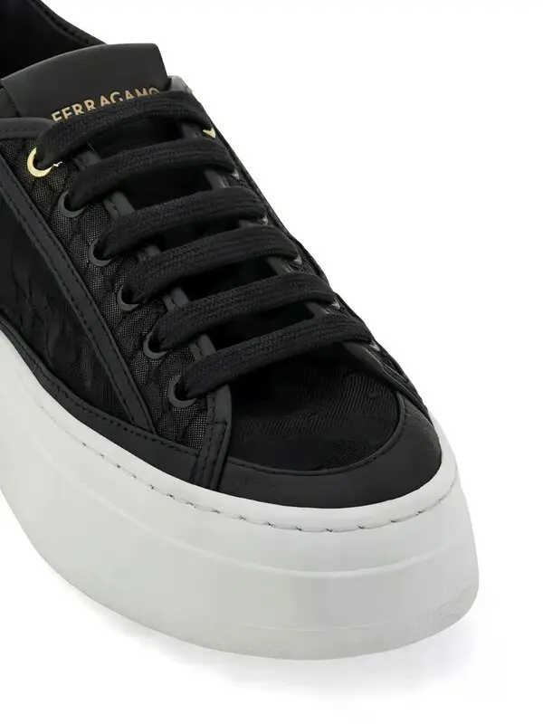 FERRAGAMO Sheer-panel Sneakers