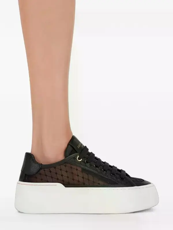 FERRAGAMO Sheer-panel Sneakers