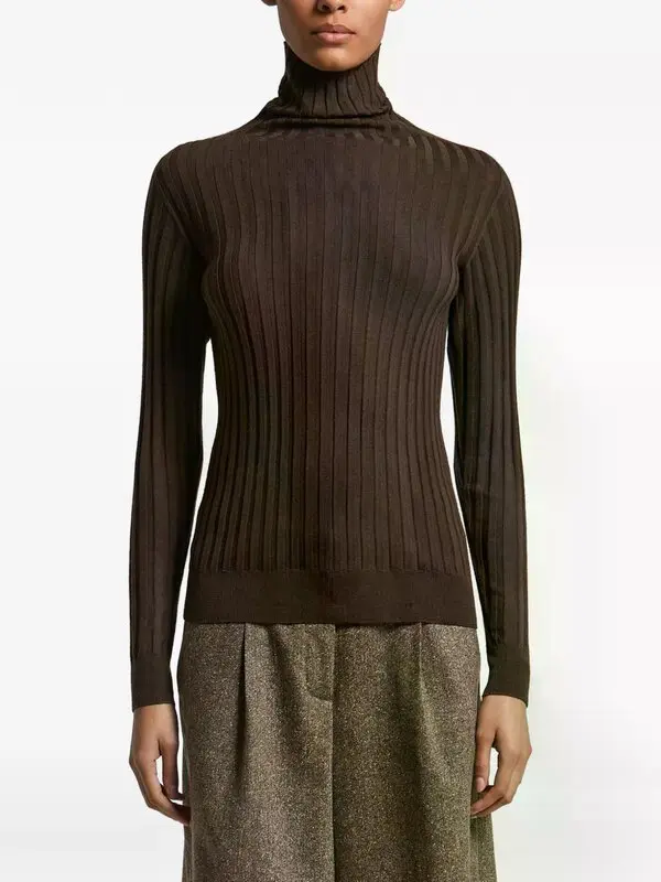 Peserico Ribbed-knit Roll-neck Sweater