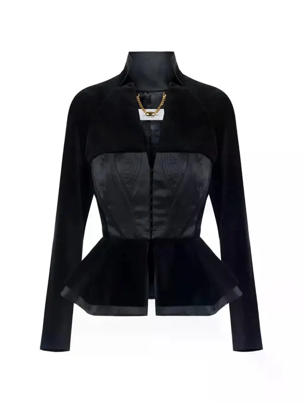 Elisabetta Franchi Gazar And Velvet Jacket