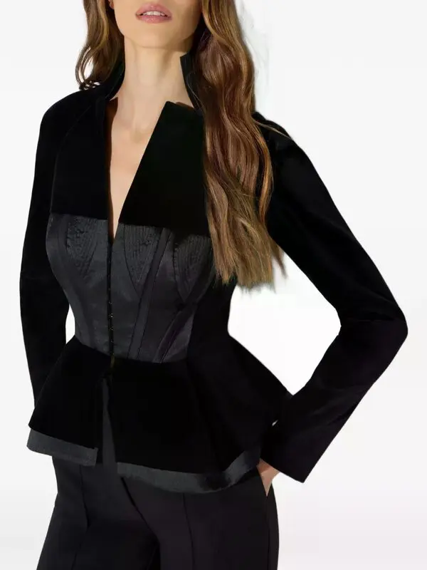 Elisabetta Franchi Gazar And Velvet Jacket