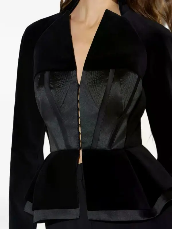 Elisabetta Franchi Gazar And Velvet Jacket