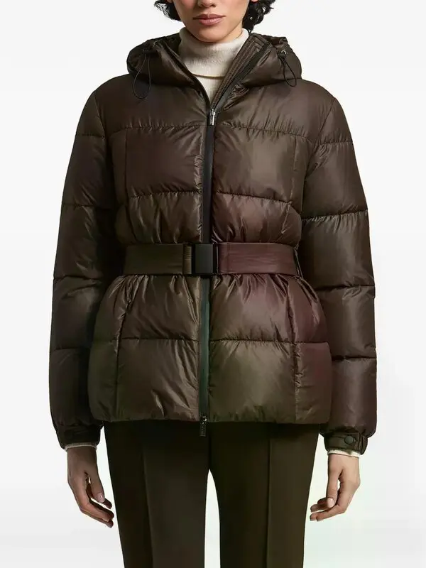 Peserico Belted Hooded Puffer Jacket