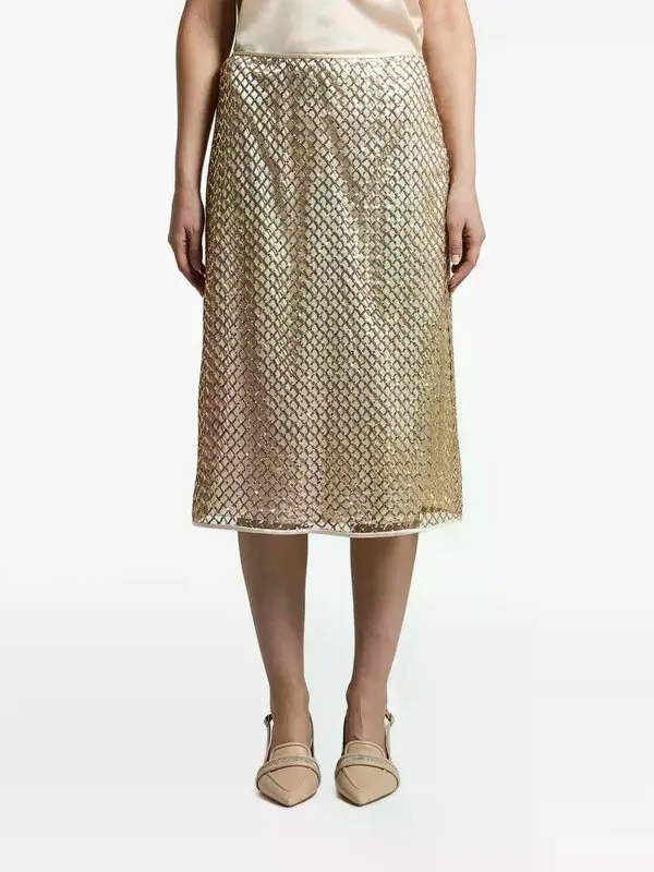 Peserico Sequin-embellished Midi Skirt