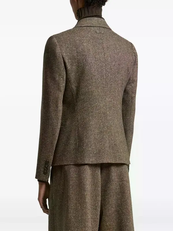 Peserico Double-breasted Blazer - Brown