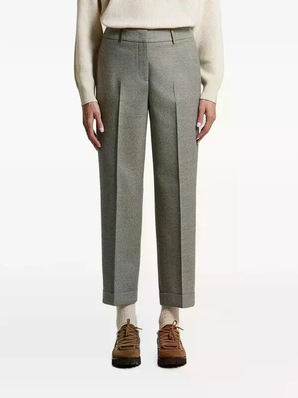 Peserico Pressed-crease Turn-up Trousers