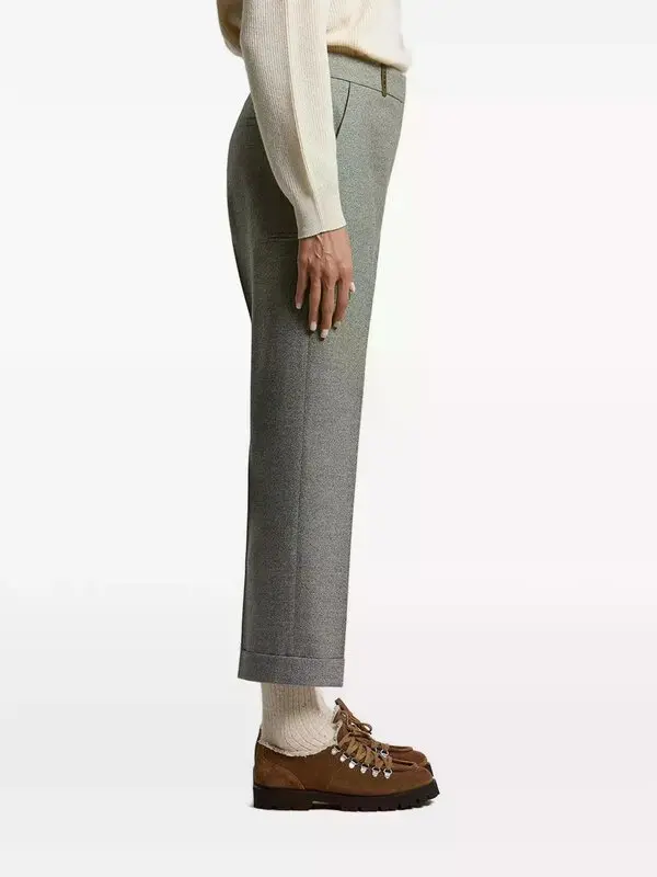 Peserico Pressed-crease Turn-up Trousers