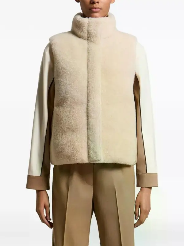 Peserico Shearling-panel Quilted Gilet