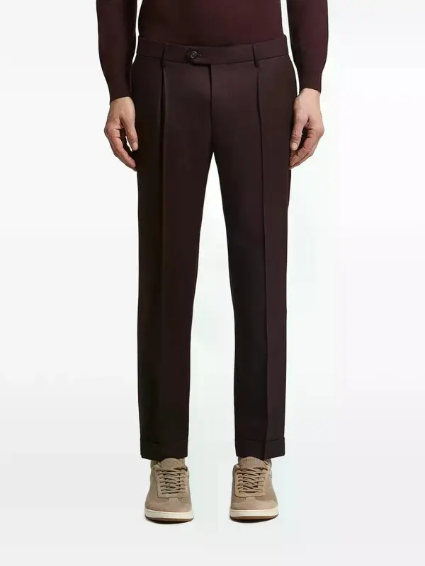 Peserico Pleated-detail Turn-up Trousers