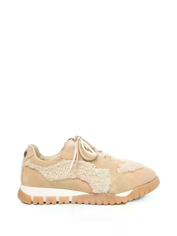 Peserico Shearling-panel Suede Sneakers