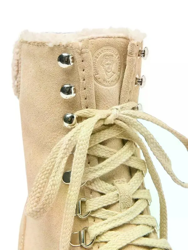 Peserico Shearling-trim Lace-up Boots