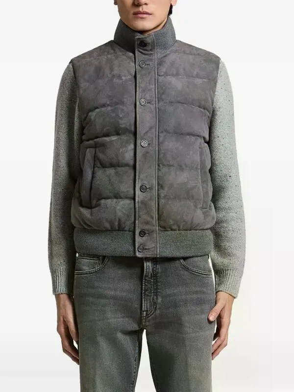 Peserico Quilted Panel-knit Jacket
