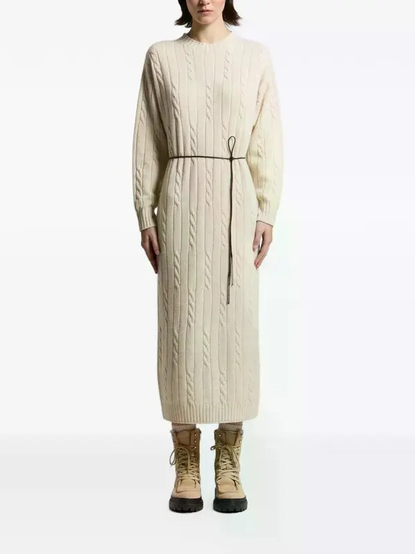 Peserico Cable-knit Belted Maxi Dress