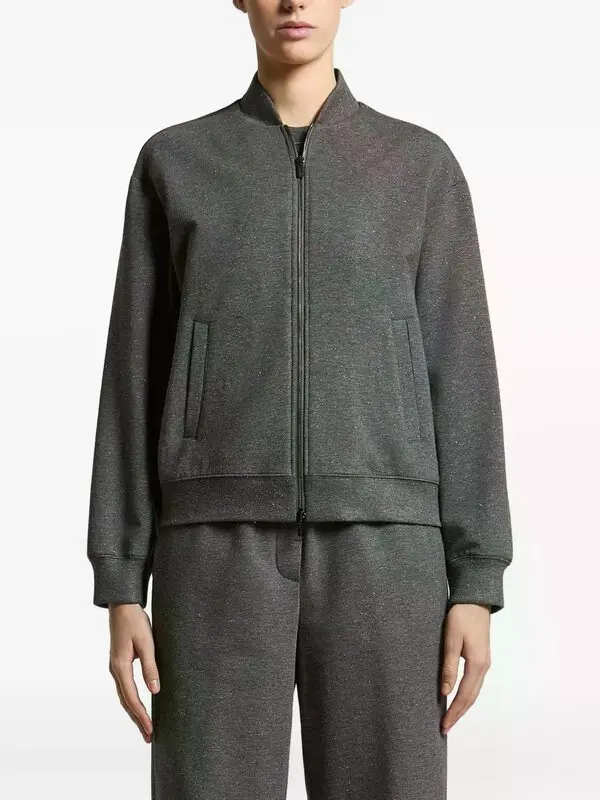 Peserico Marl-effect Zip-up Sweatshirt