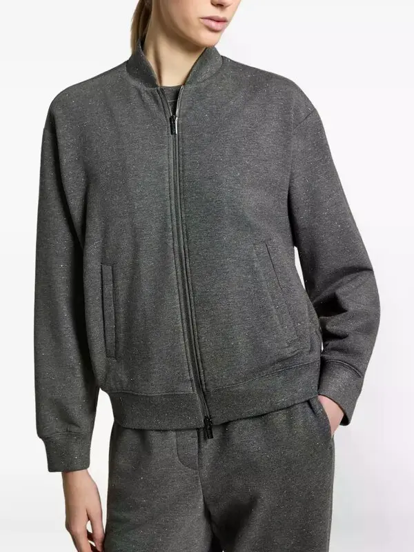 Peserico Marl-effect Zip-up Sweatshirt