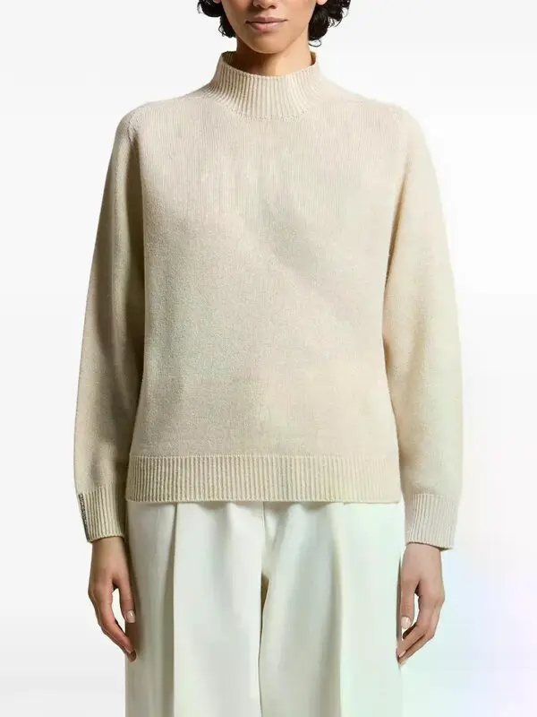 Peserico Zip-cuff High-neck Sweater