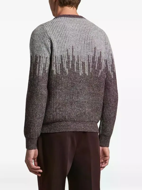 Peserico Ribbed-knit Two-tone Sweater