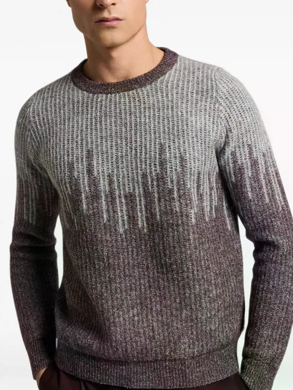 Peserico Ribbed-knit Two-tone Sweater
