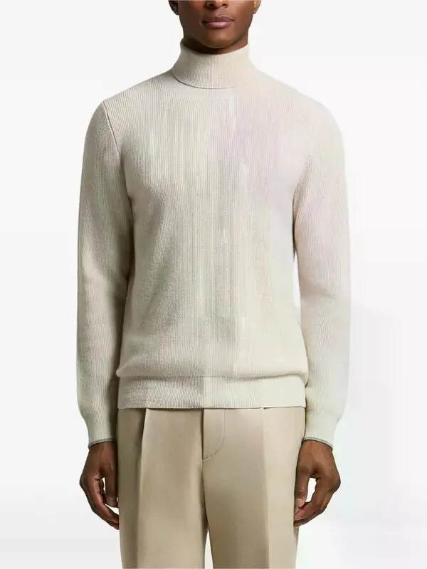 Peserico Ribbed Roll-neck Sweater