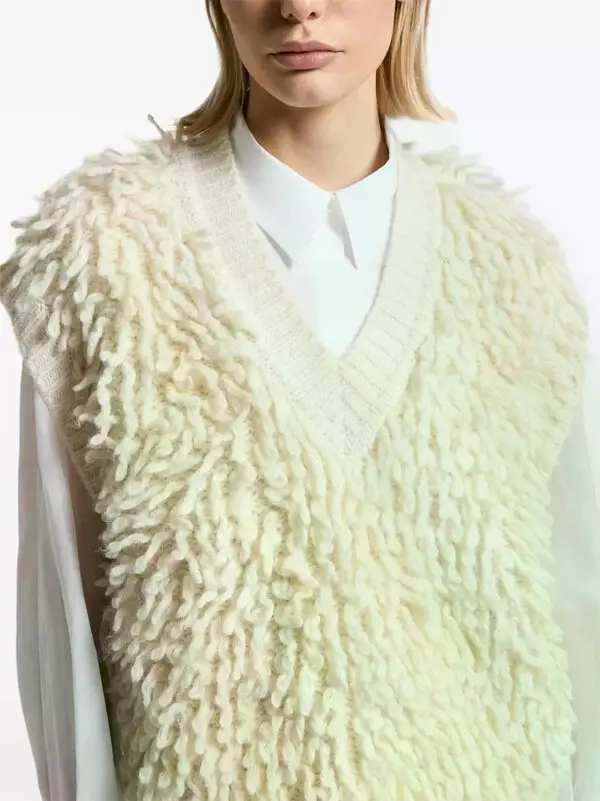 Peserico Fringe-detail V-neck Vest