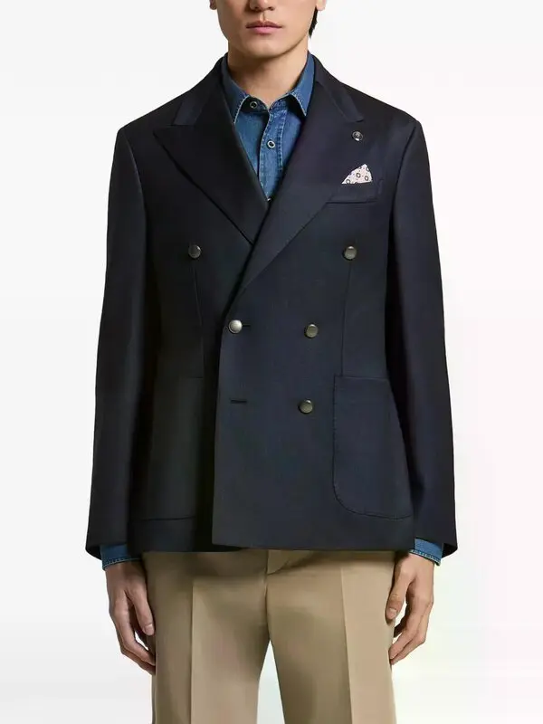 Peserico Double-breasted Peak-lapel Jacket
