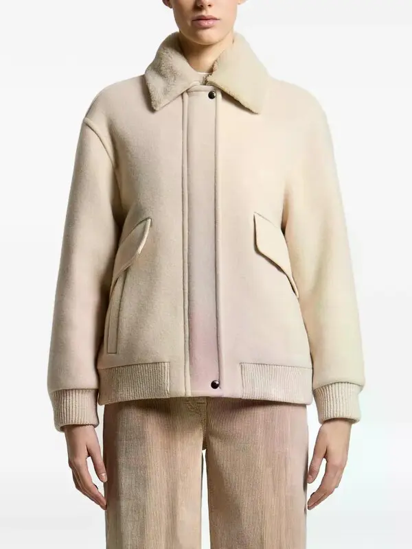 Peserico Shearling-collar Bomber Jacket