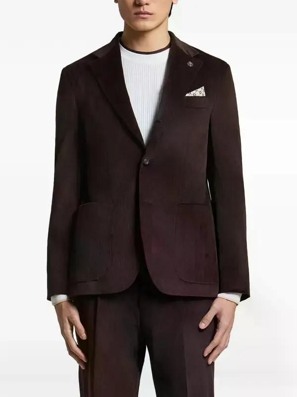 Peserico Corduroy Single-breasted Jacket