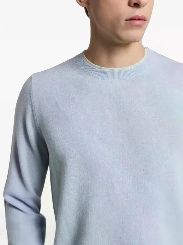 Peserico Crew-neck Ribbed-trim Sweater - Blue
