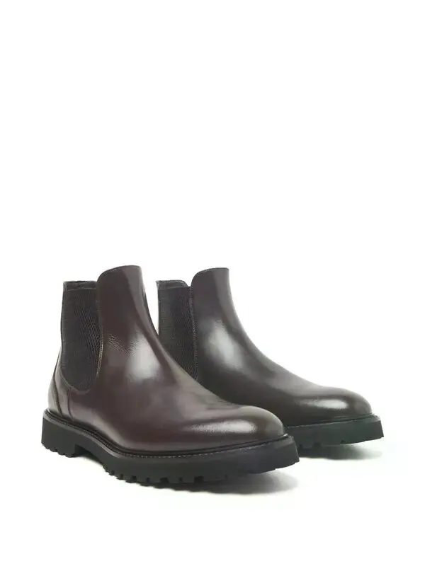 Peserico Elasticated-side Leather Chelsea Boots